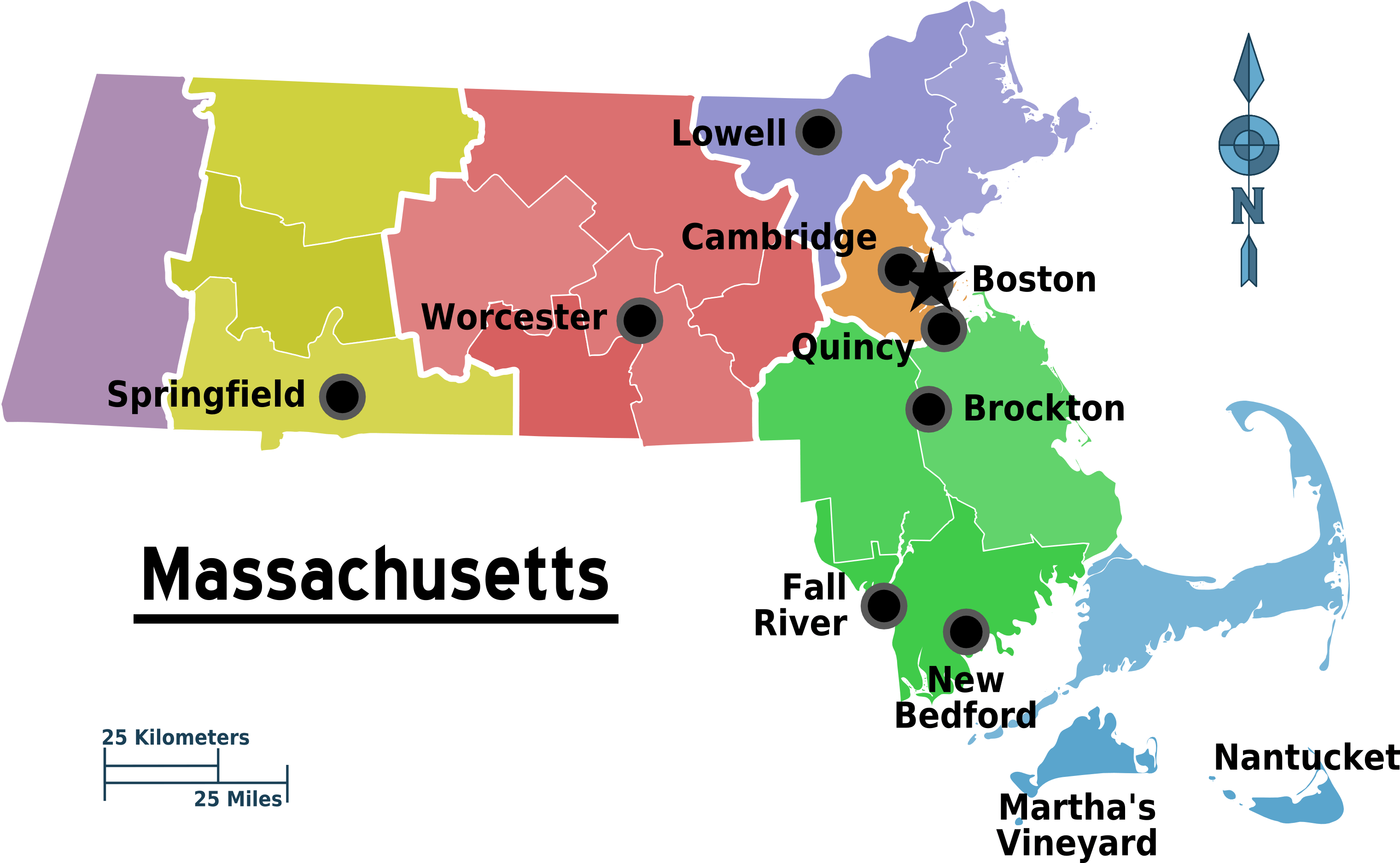 Map Of Massachusetts Map Of Massachusetts