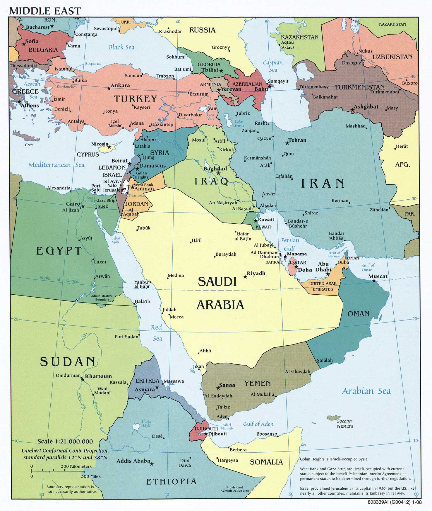 Middle East Political Mapsof